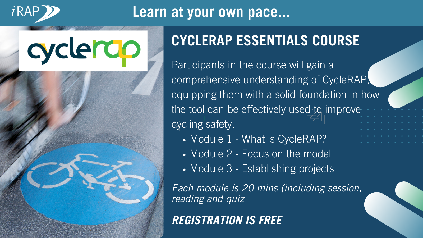 Learn at your own pace - CycleRAP Essentials Course - iRAP